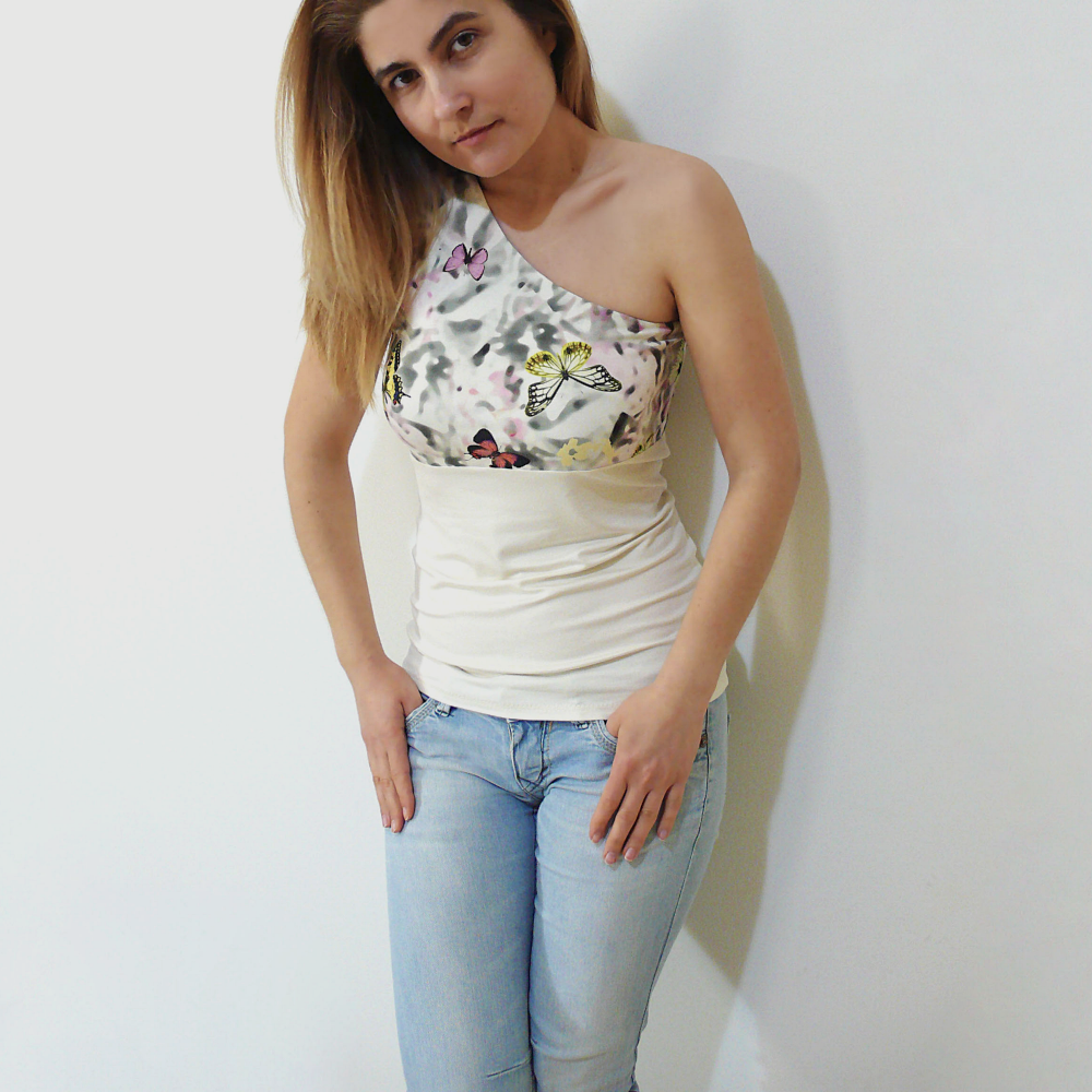 One shoulder Top Sewing Pattern for Women – Patterns by Lucia