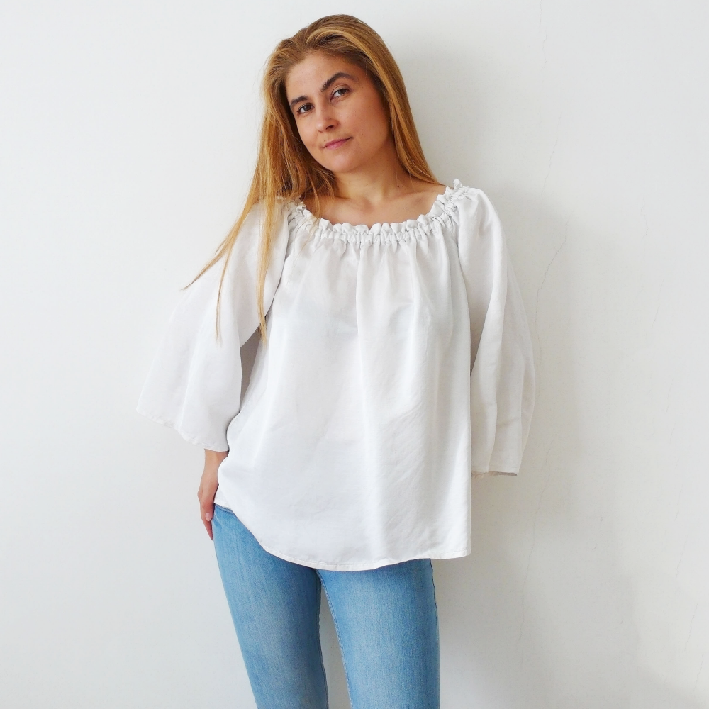 Off-shoulder Top or Dress Sewing Pattern for Women – Patterns by Lucia