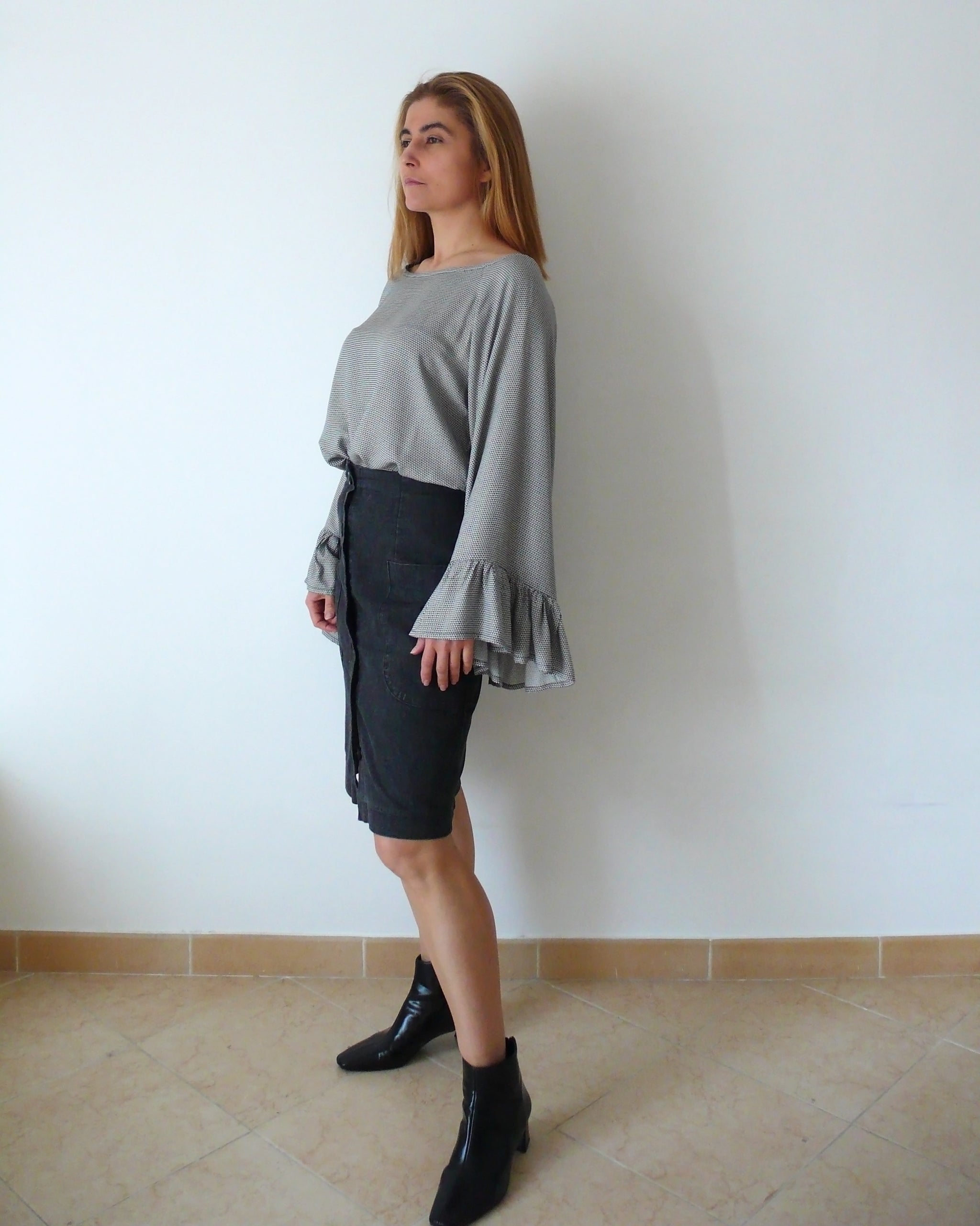 Ruffled Blouse Sewing Pattern for Women – Patterns by Lucia