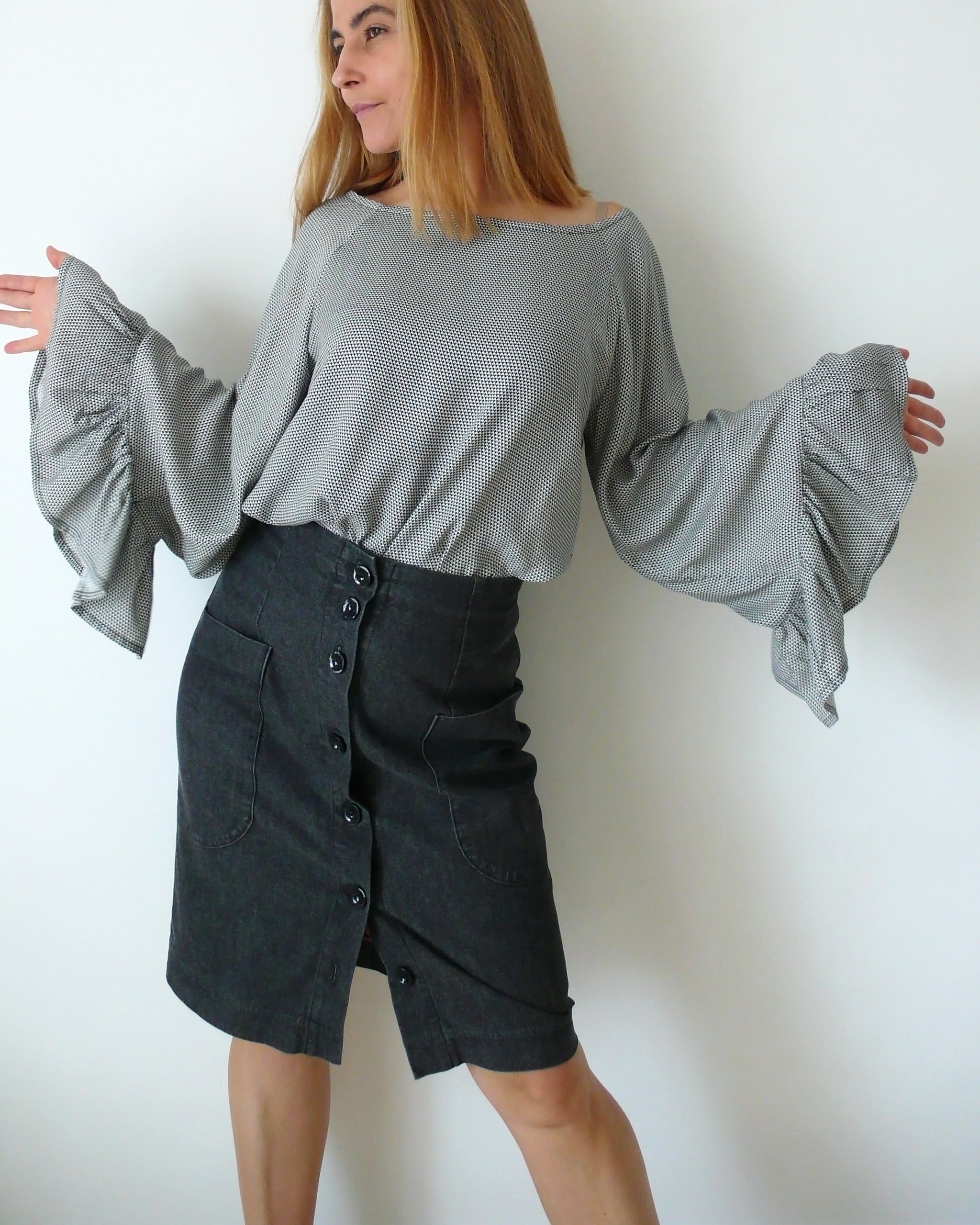 Ruffled Blouse Sewing Pattern for Women – Patterns by Lucia
